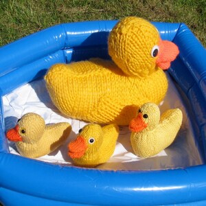 Instant Digital Pdf File Knitting Pattern Rubber Duck ducky Family Toy ...
