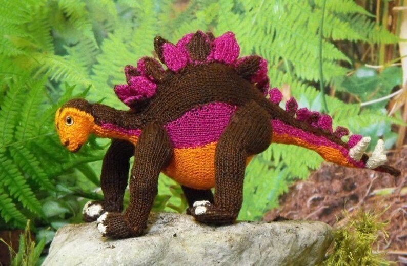 Digital File Pdf Download Knitting Pattern Steve Stegosaurus - Etsy