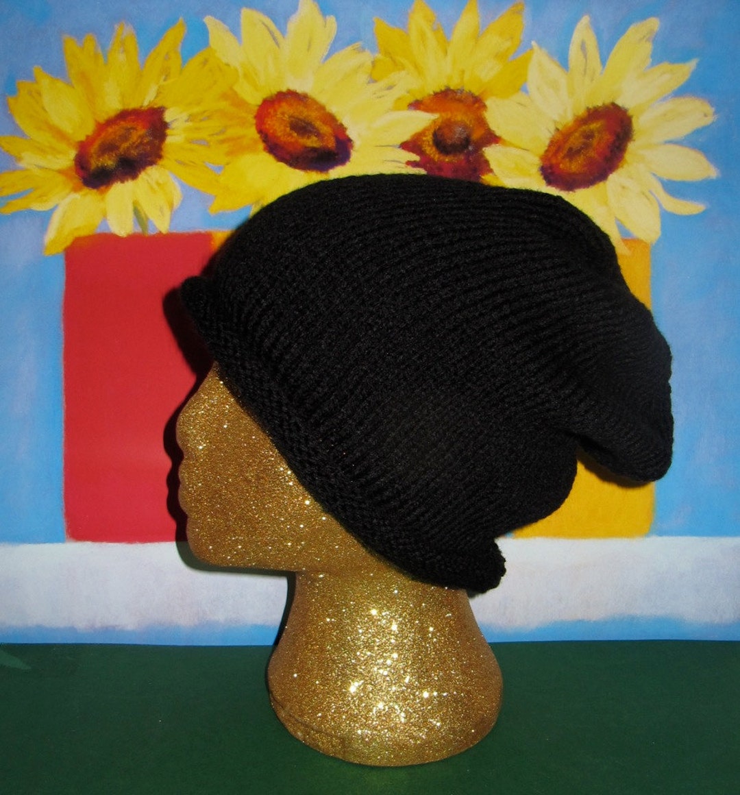 Digital Pdf File Knitting Pattern Roll Brim Super Slouch Knitting ...
