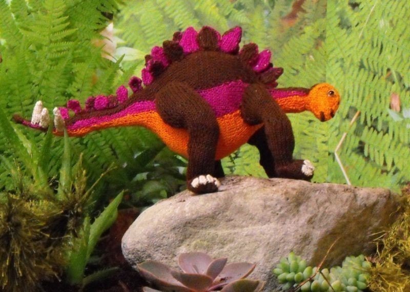 Digital File Pdf Download Knitting Pattern Steve Stegosaurus - Etsy