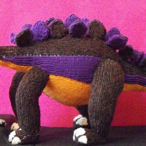 Instant Digital File PDF Download Knitting Pattern Stegosaurus and Baby ...
