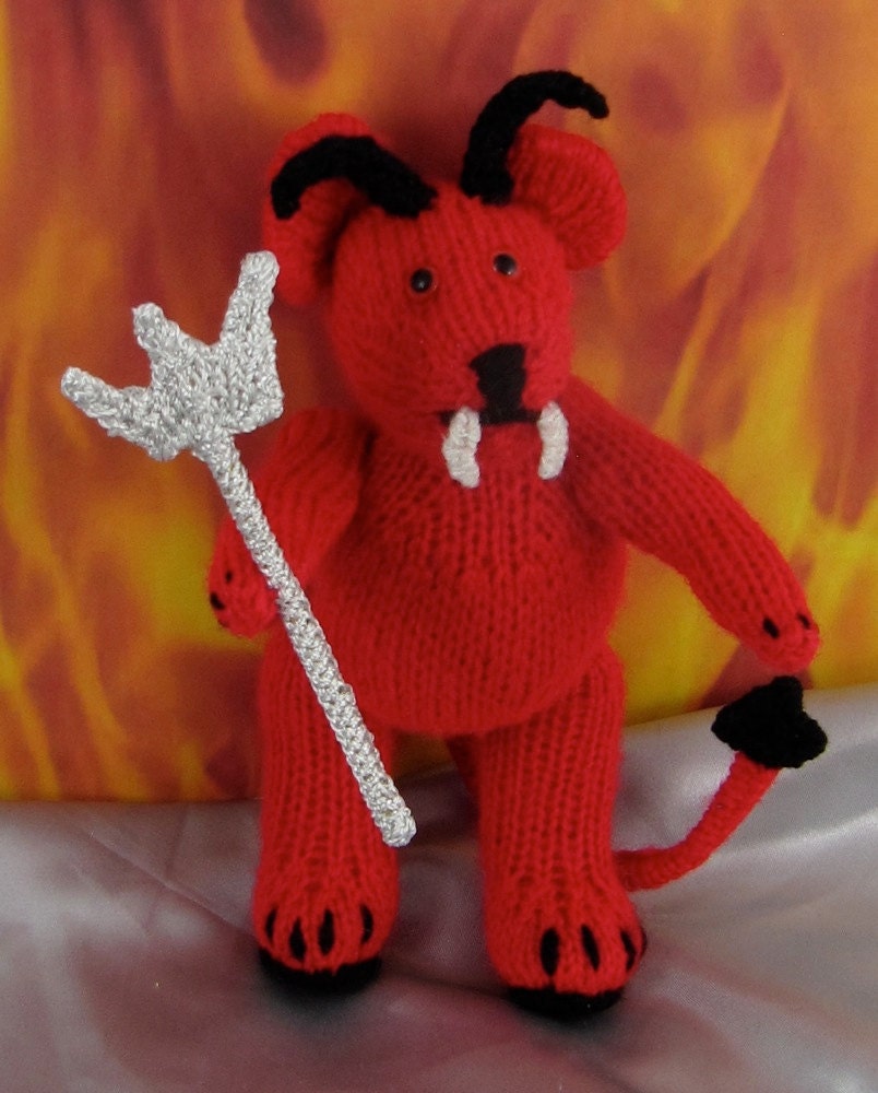 Instant Digital File Pdf Download Knitting Pattern-red Devil - Etsy