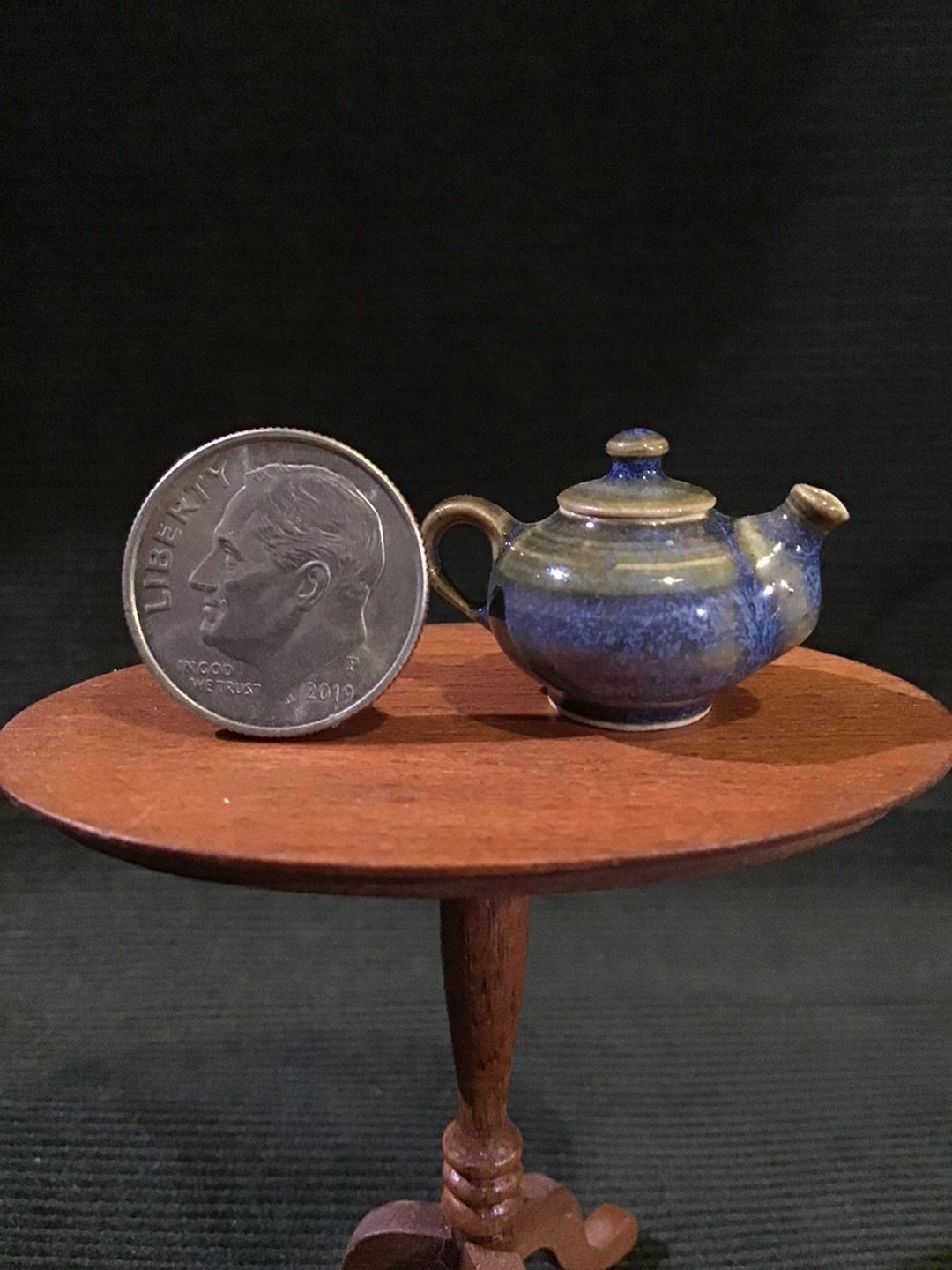 Miniature Wheel Thrown Teapot. for Collectors or Miniaturist. 1/12 ...
