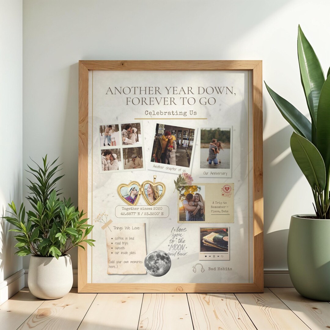 Matchbook Collage Template • Anniversary Gift • Couple Photo Gift ...