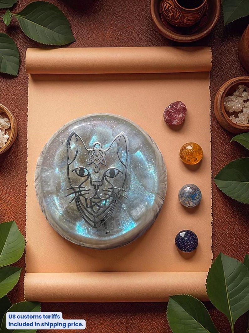 Moon Phases Orgon І Ancient Egypt І Bastet Healing Stone І Feminine ...