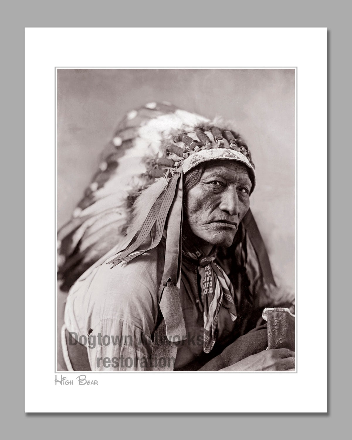 High Bear Photograph: Oglala Lakota Chief Warrior Restored Print - Etsy