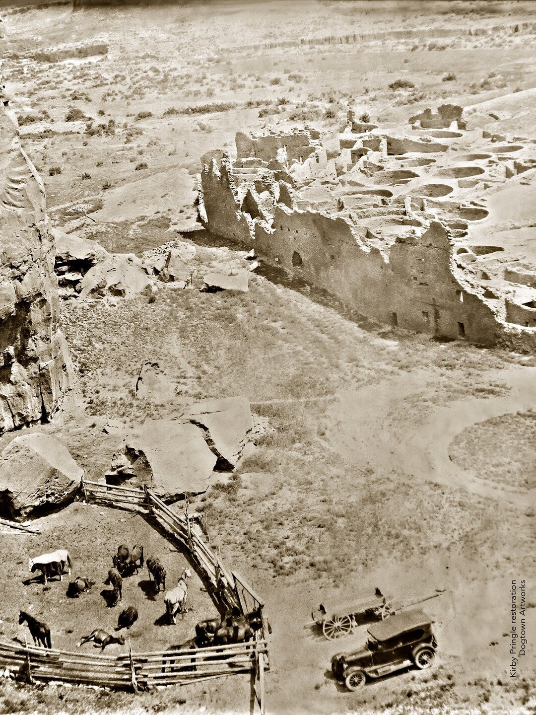 Pueblo Bonito Photograph, Chaco Canyon, Native American Print, Vintage ...