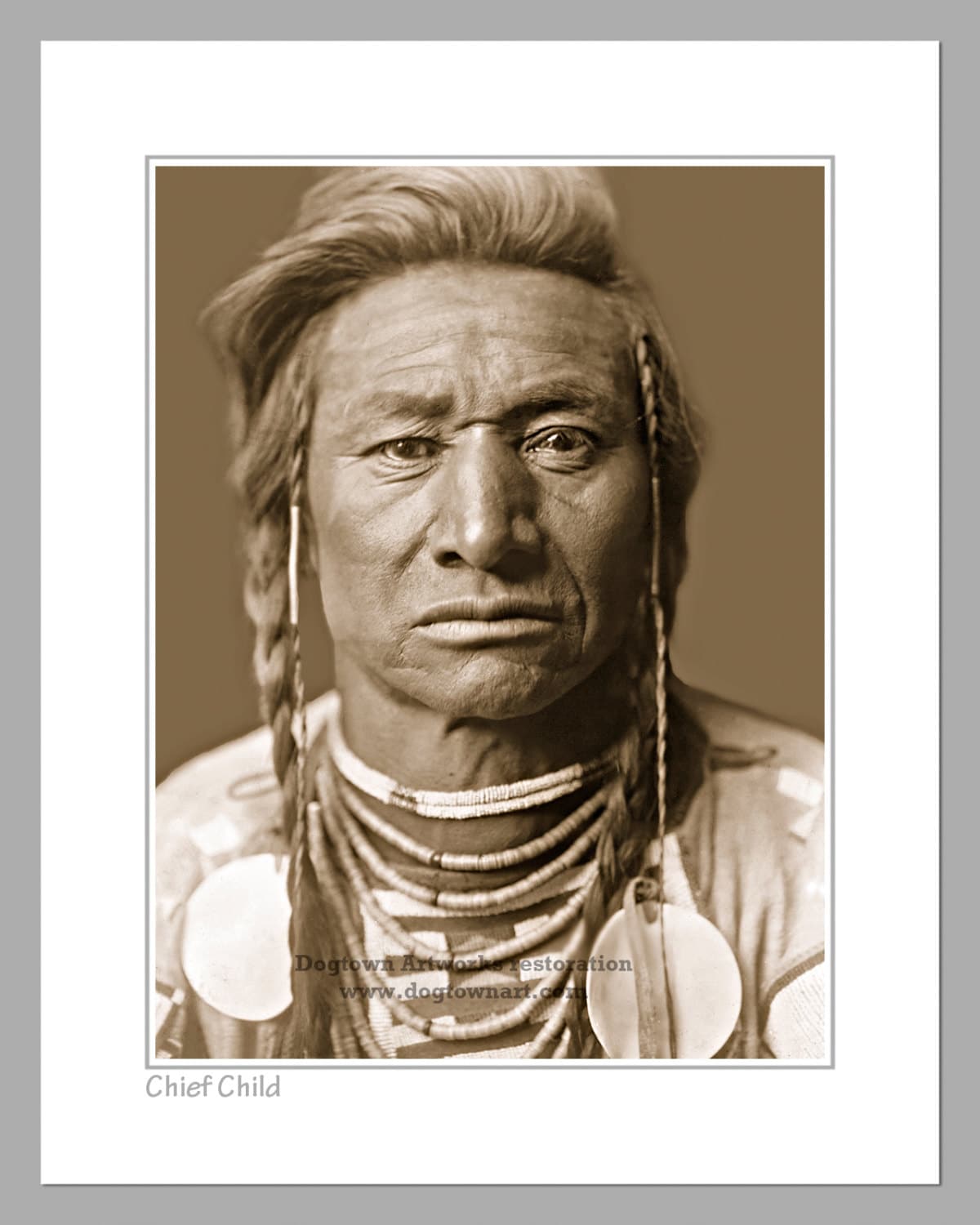Chief Child, Professionally Restored Vintage Native American Photograph ...