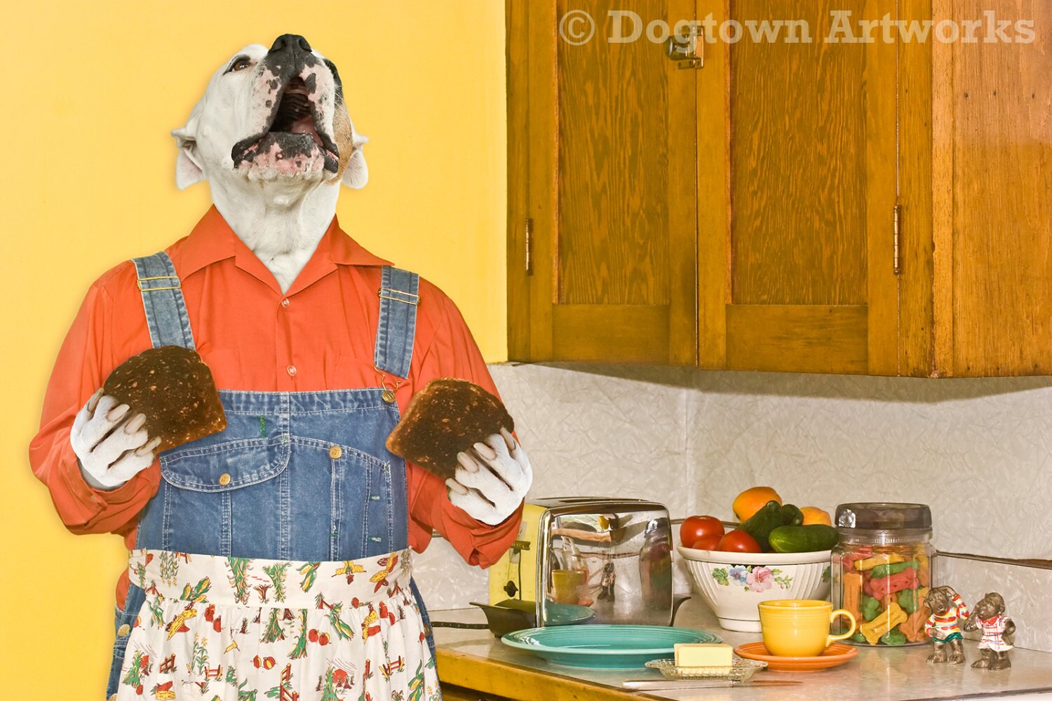 Burnt Toast funny large original photograph of white Boxer | Etsy