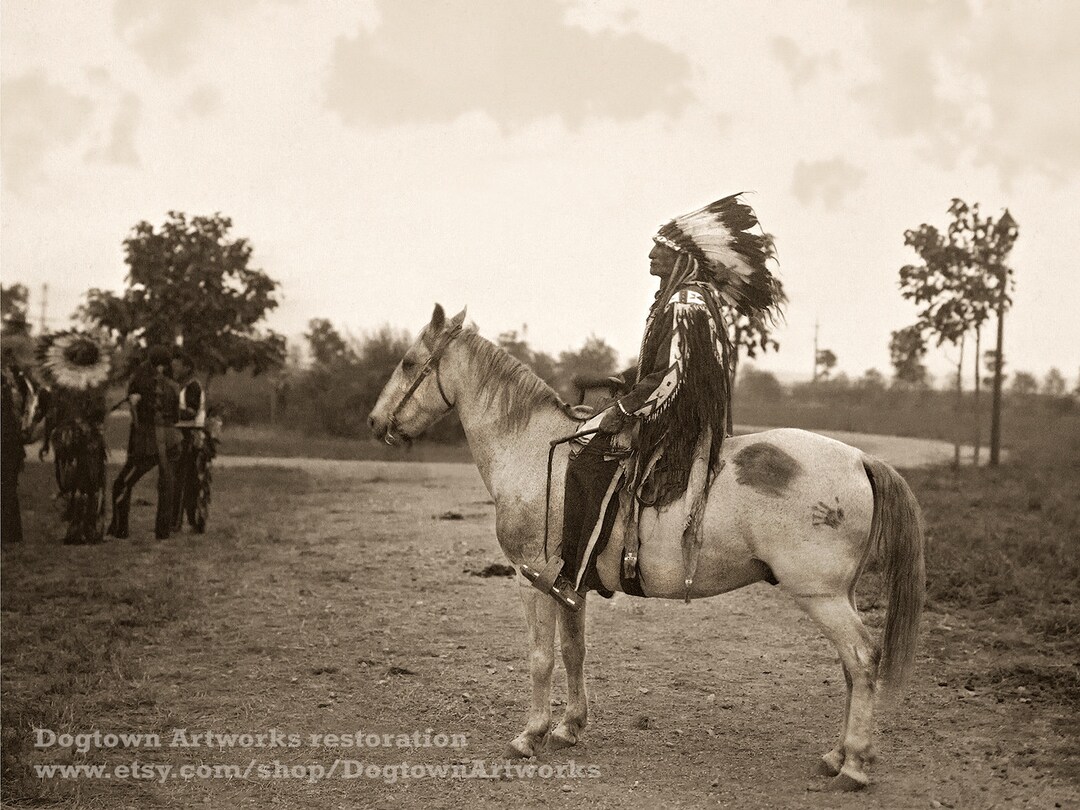Native American Chief On Horse