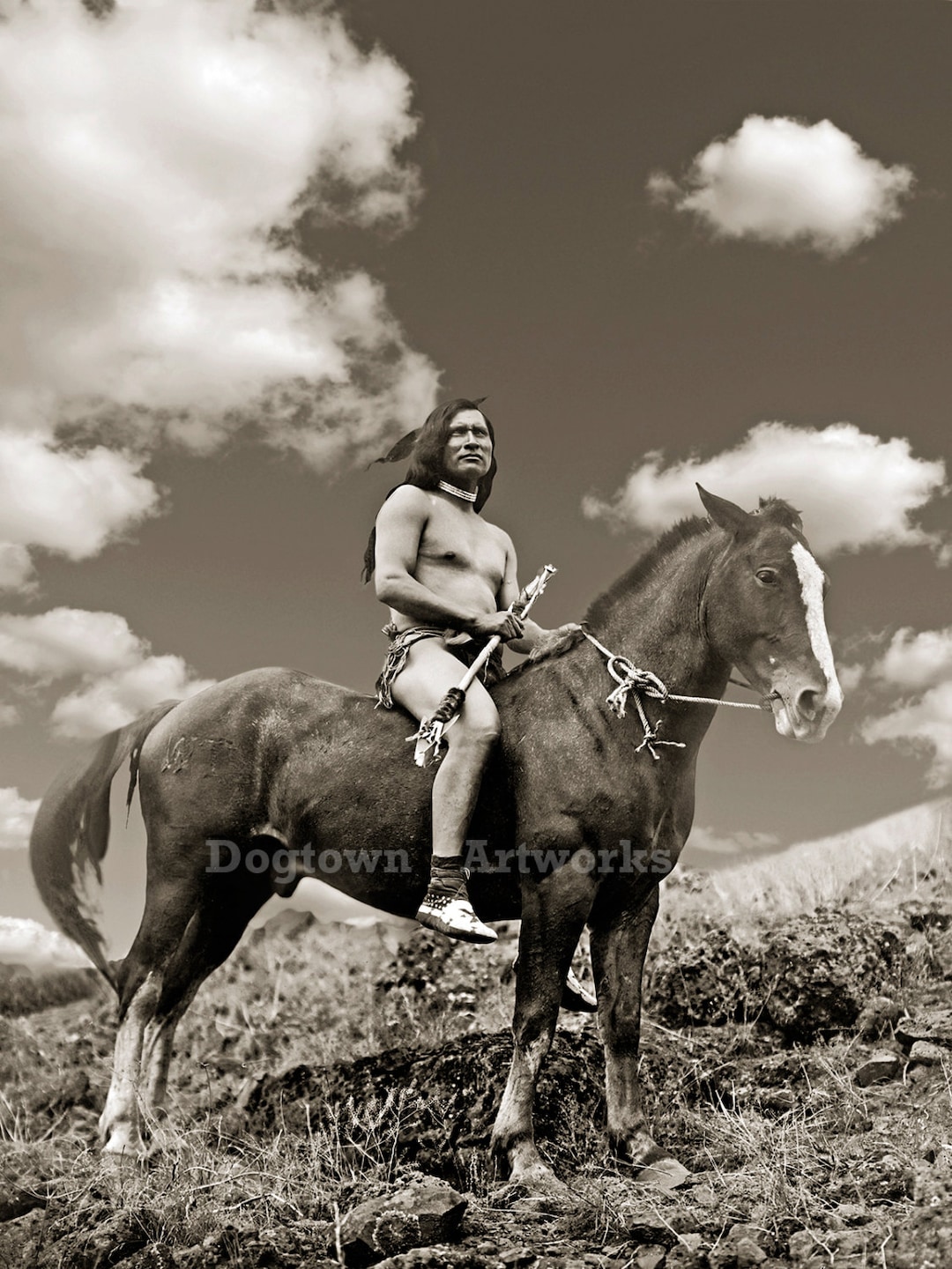 Nez Perce Warrior, Restored Reprint of Vintage Native American Indian ...