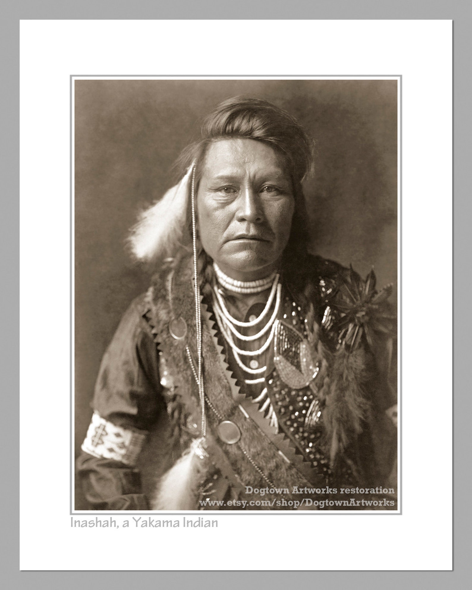 Inashah a Yakama Warrior Professionally Restored Large - Etsy