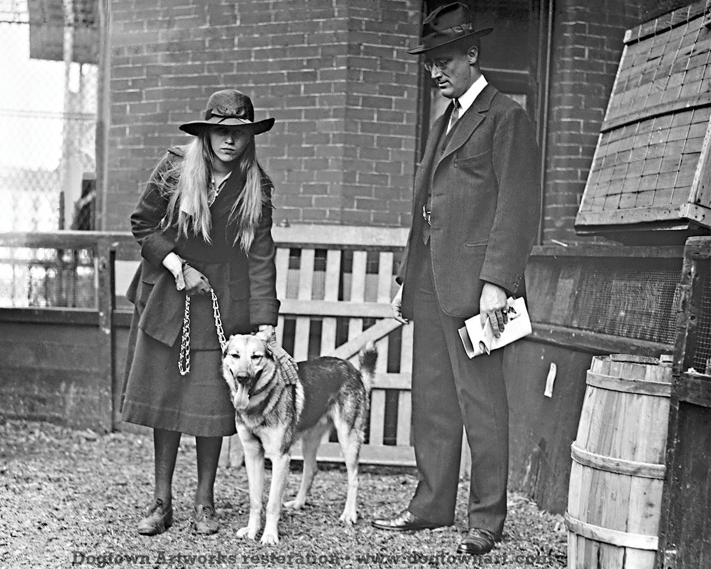 FDR, His Daughter & Her German Shepherd, Restored Vintage Photo of ...