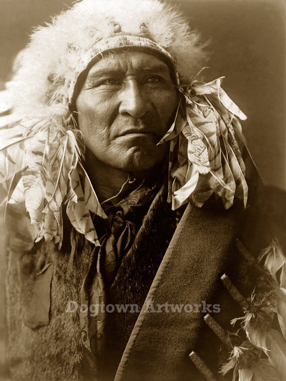 Chief Bread Crow Indian Portrait: Restored Vintage Photograph - Etsy