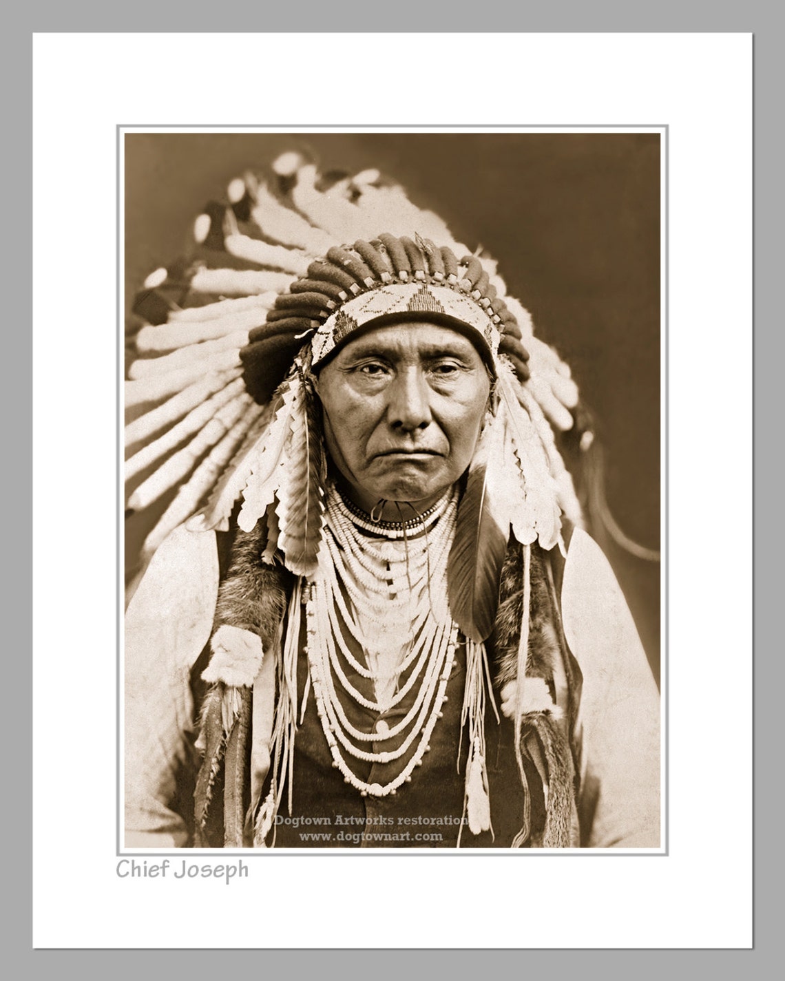 Chief Joseph, Restored Vintage Native American Indian Photograph of ...