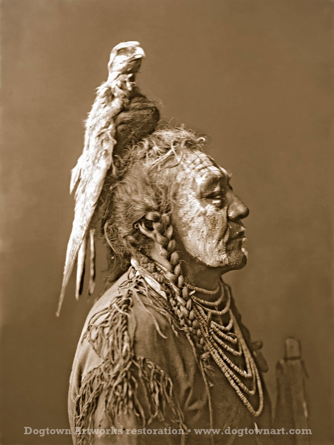 Two Whistles, Professionally Restored Photograph of Vintage Native ...