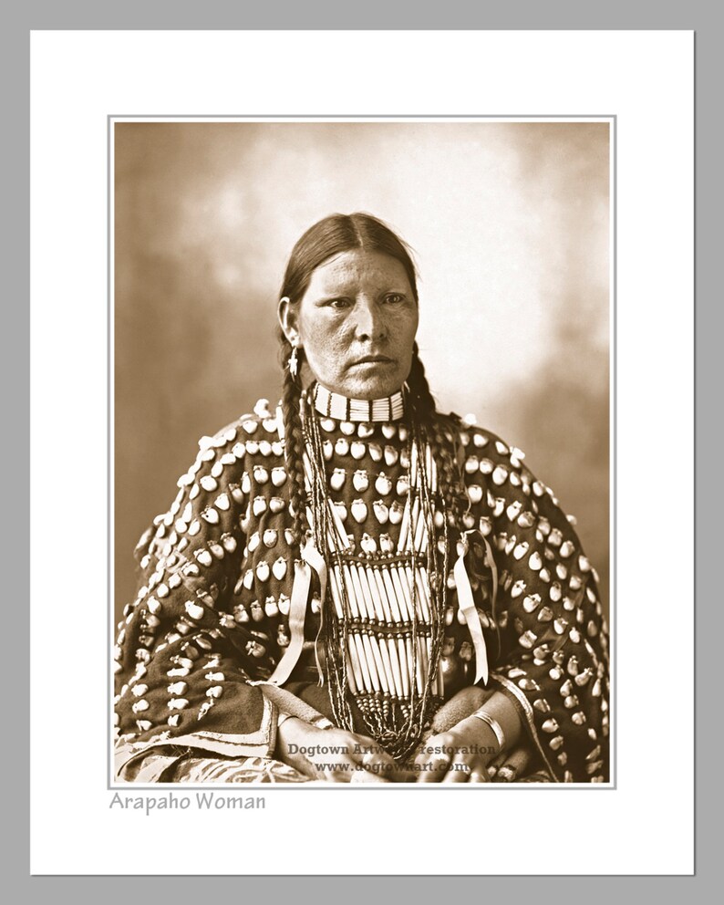 Arapaho Woman Restored Vintage Native American Indian | Etsy
