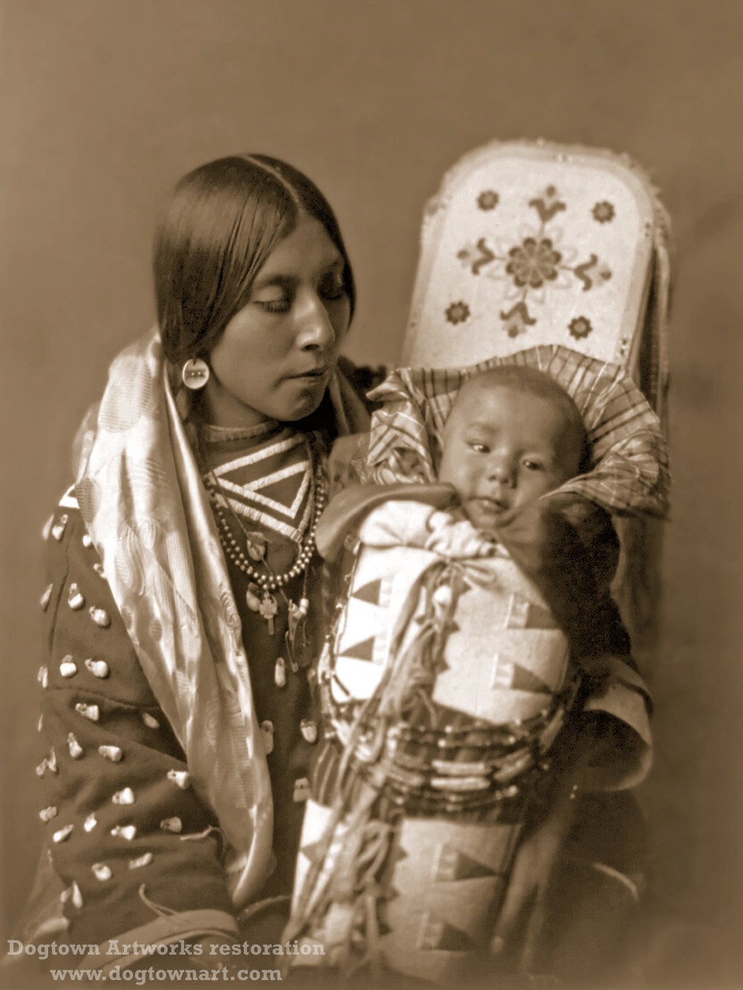 Native American Mother And Child Art