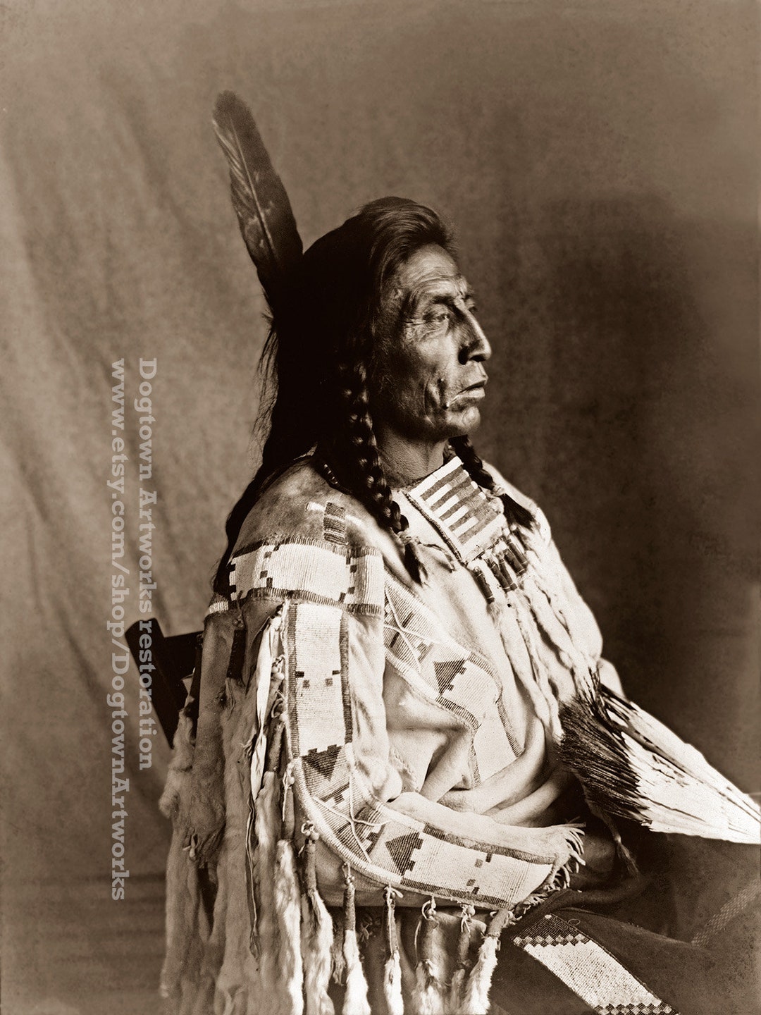 Chief Medicine Crow, Professionally Restored Photograph Reprint of ...
