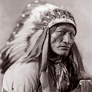 Chief High Bear, Professionally Restored Photograph of Vintage Native ...