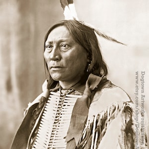 Chief Hollow Horn Bear, Professionally Restored Photograph of Vintage ...