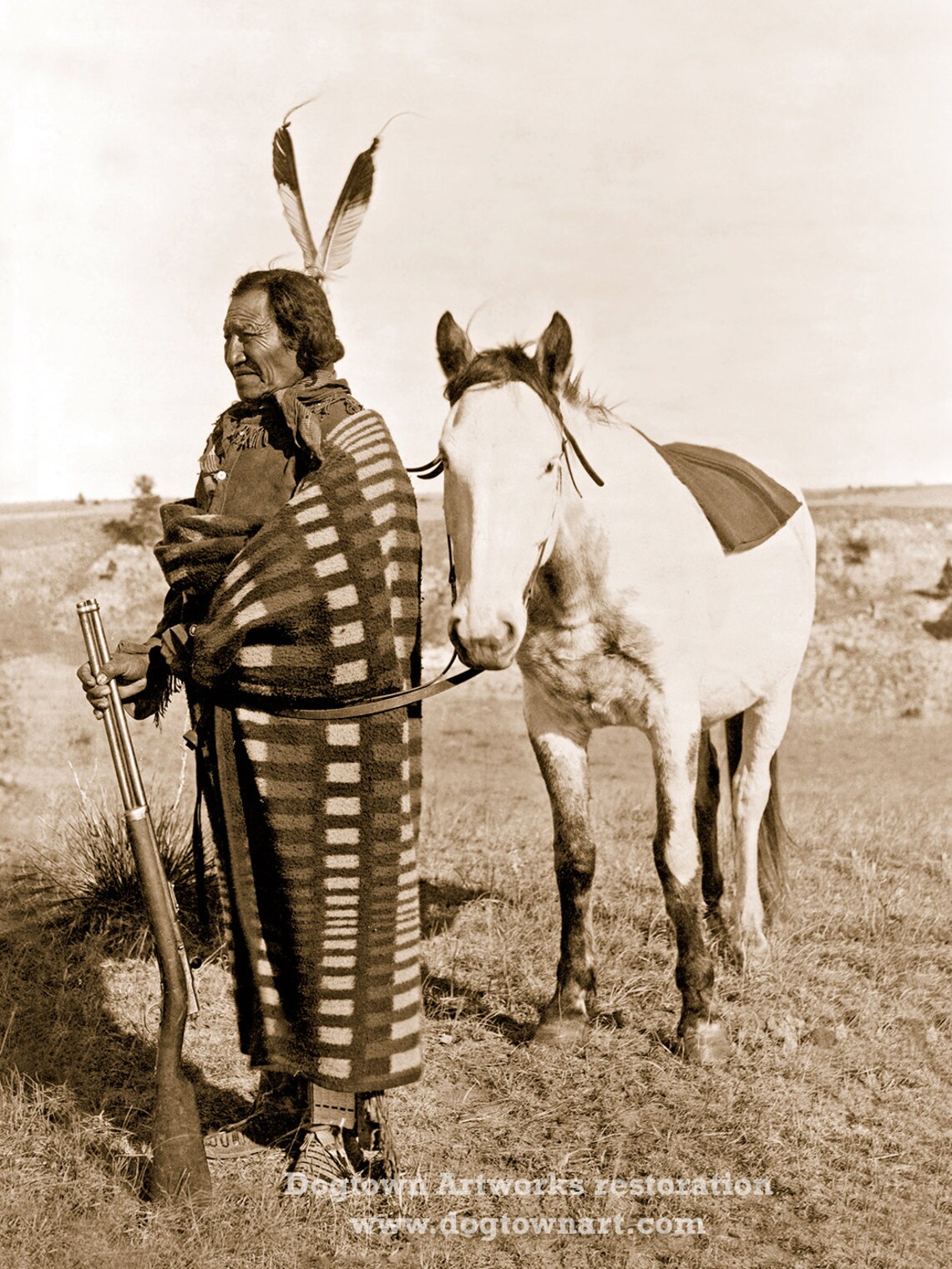 Crow Dog Professionally Restored Large Photograph of Vintage - Etsy