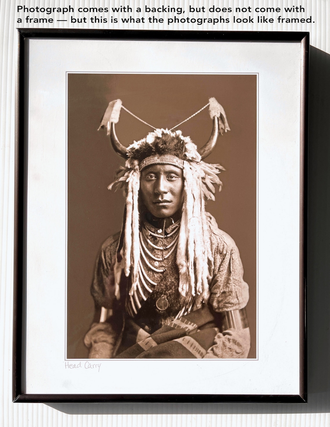 Chief Bone Photograph: Restored Vintage Oglala Sioux Print - Etsy