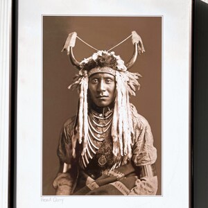 Chief Bone, Professionally Restored Large Color Photograph of Vintage ...