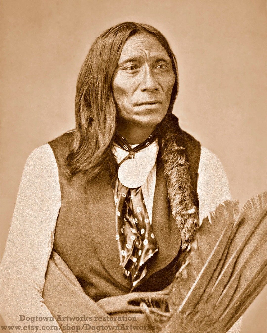 Swift Bear, Professionally Restored Vintage Photograph of Native ...
