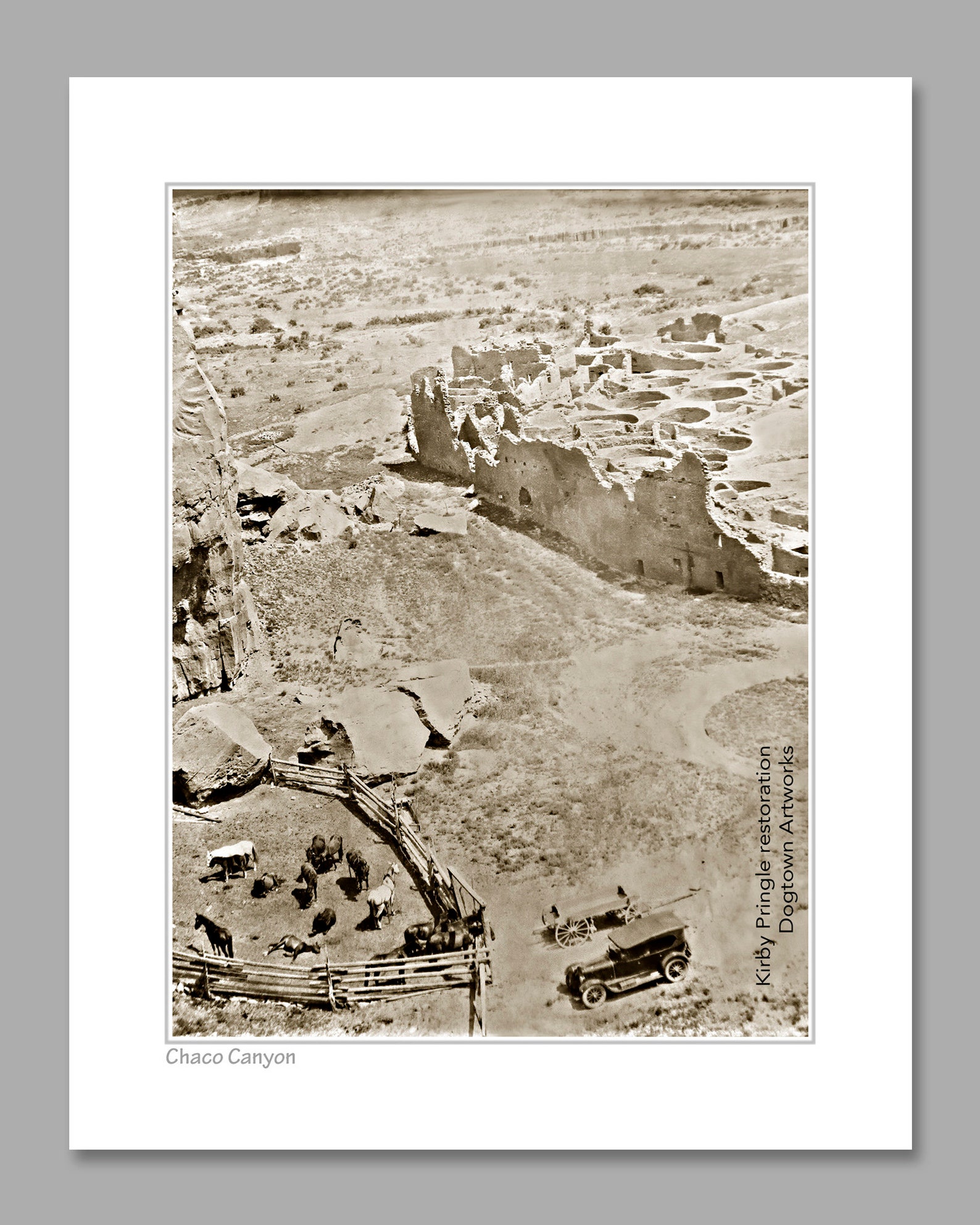 Pueblo Bonito Photograph, Chaco Canyon, Native American Print, Vintage ...