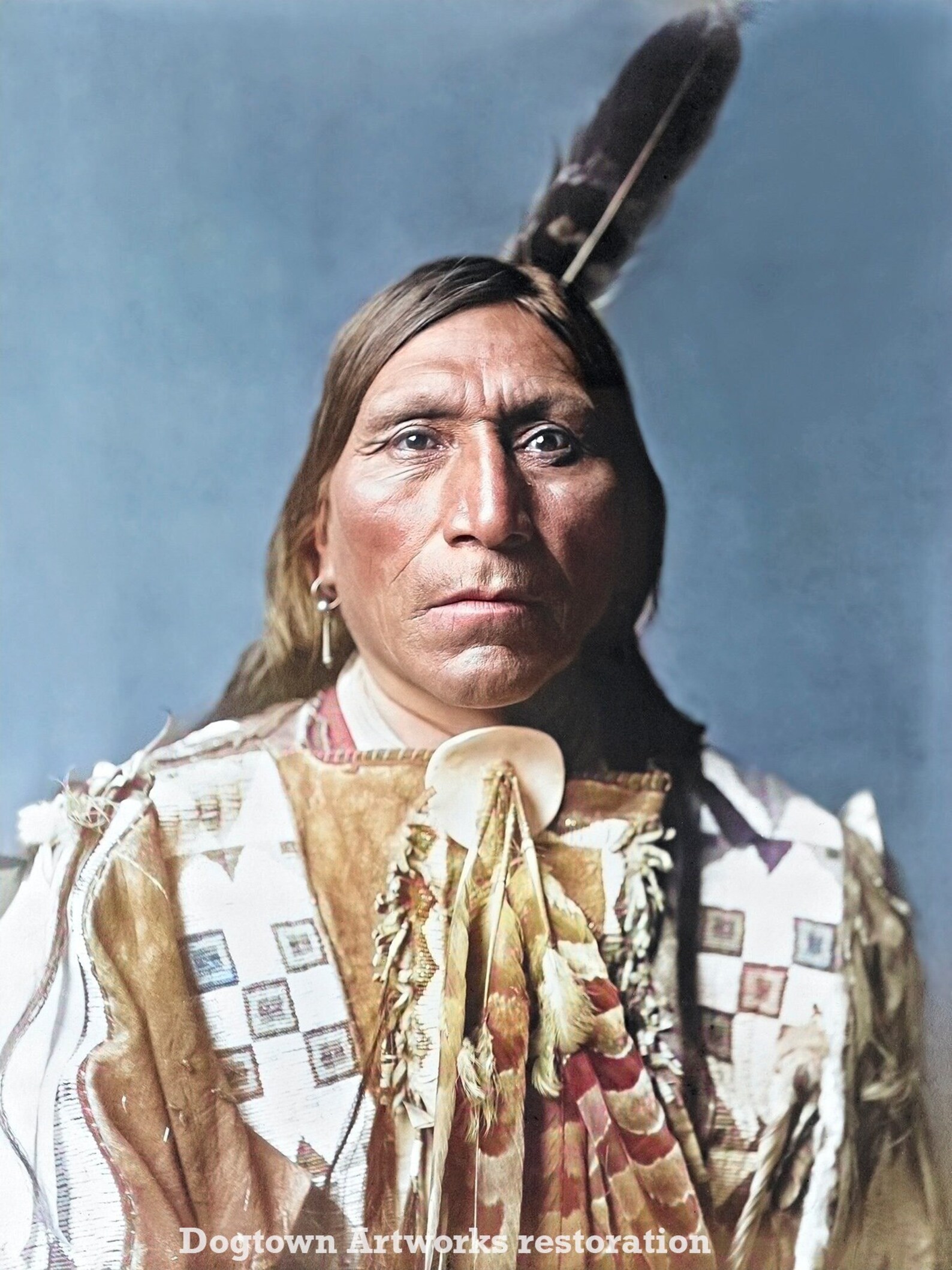 Little Hawk, Professionally Restored Photograph of Vintage Native ...