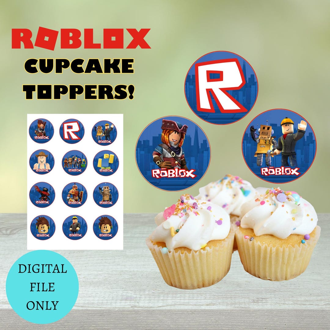 Roblox Game Cake Cupcake Topper, Digital Files, Printable, Instant ...