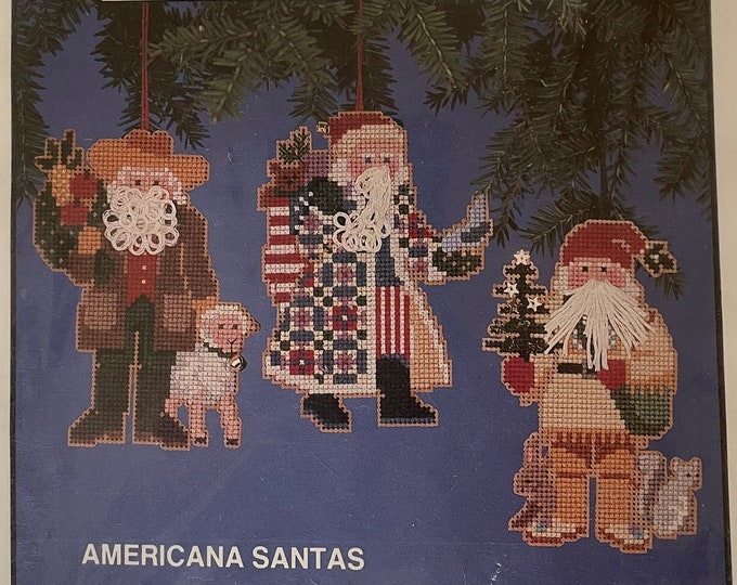 Astor Place Counted Thread Cross Stitch Heirloom Americana Santas ...
