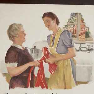 Vintage 1940 1940s Mccall's Homemaking Magazine One Page Poster Style ...