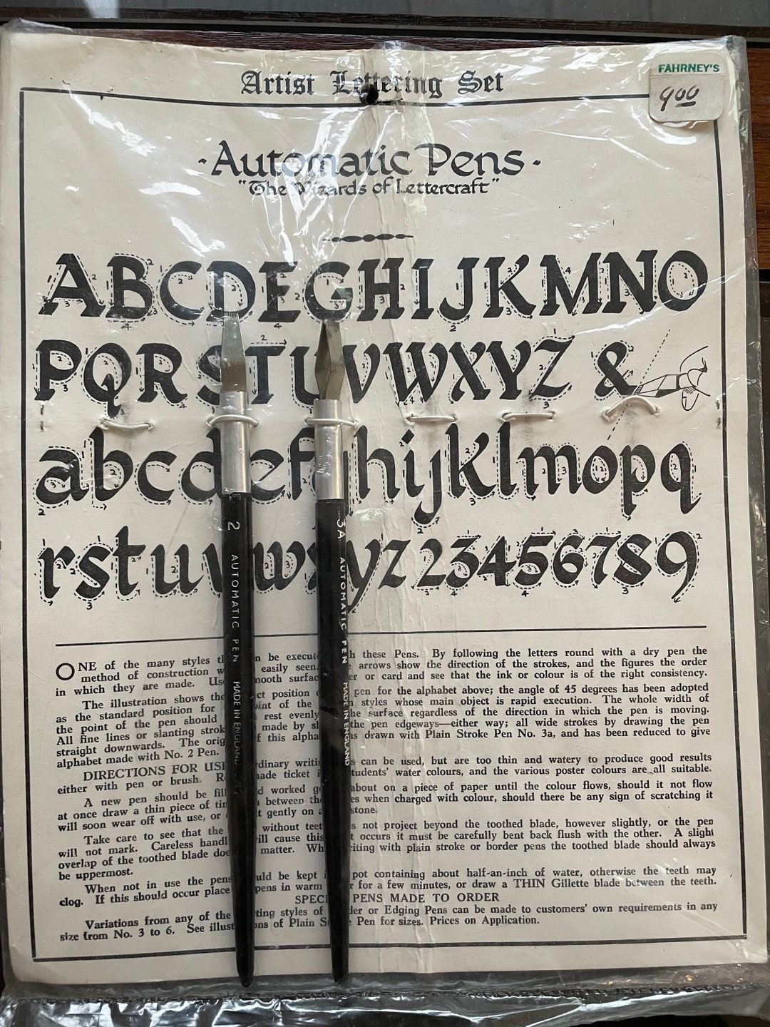 1960s Vintage Artist Lettering Set Automatic Pens the Wizards of ...