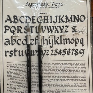 1960s Vintage Artist Lettering Set Automatic Pens the Wizards of ...