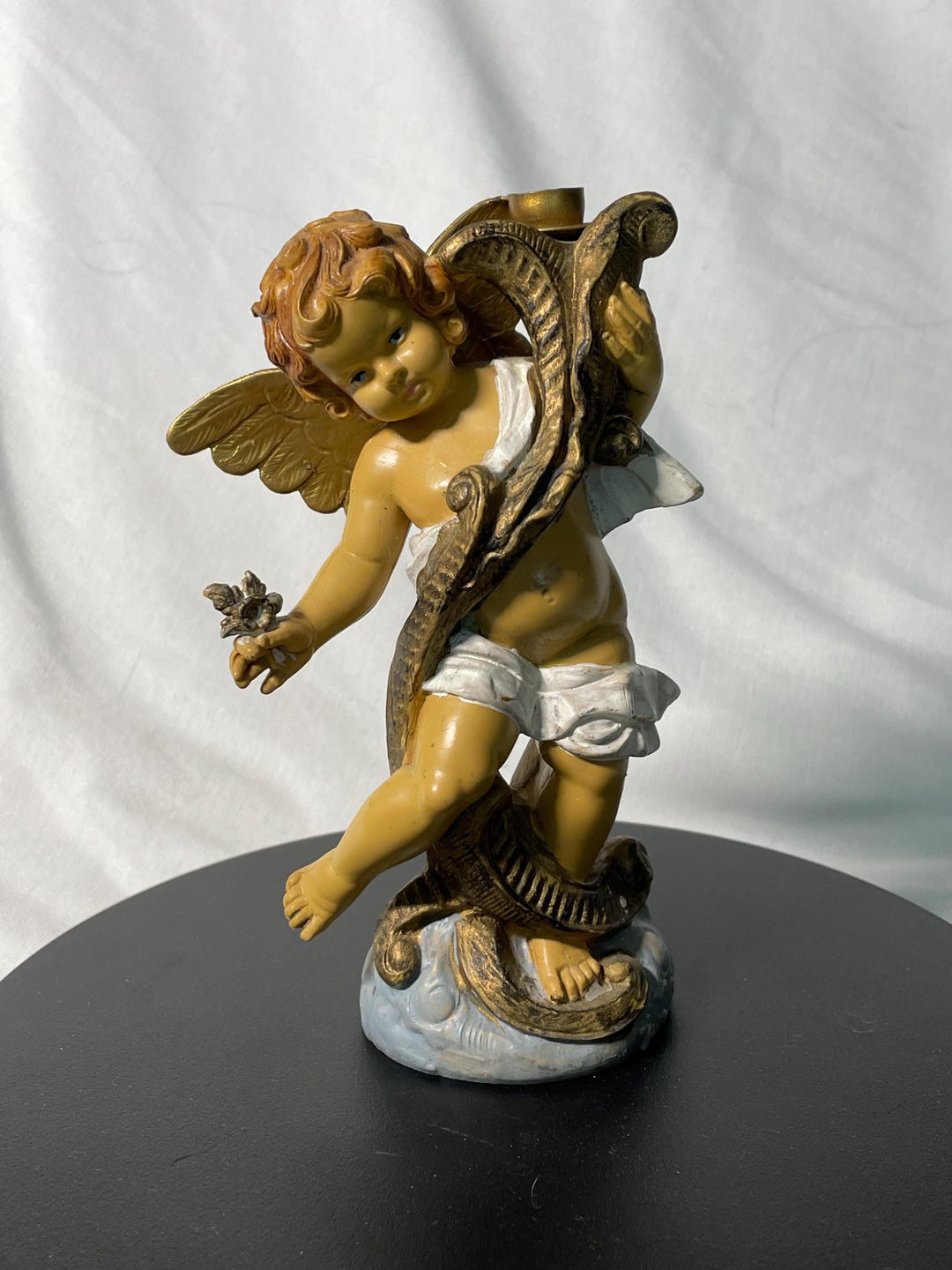 Vintage Fontanini Depose Made in Italy Resin Figurine Sculpture Candle ...