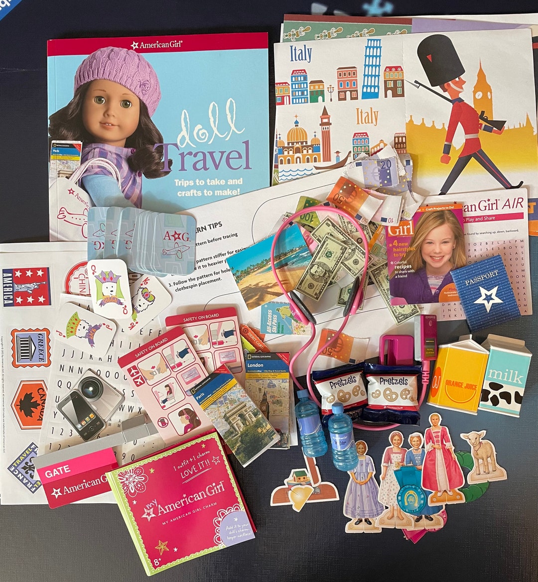 American Girl First Class Flight Set Airline 2012 Accessories and Book ...