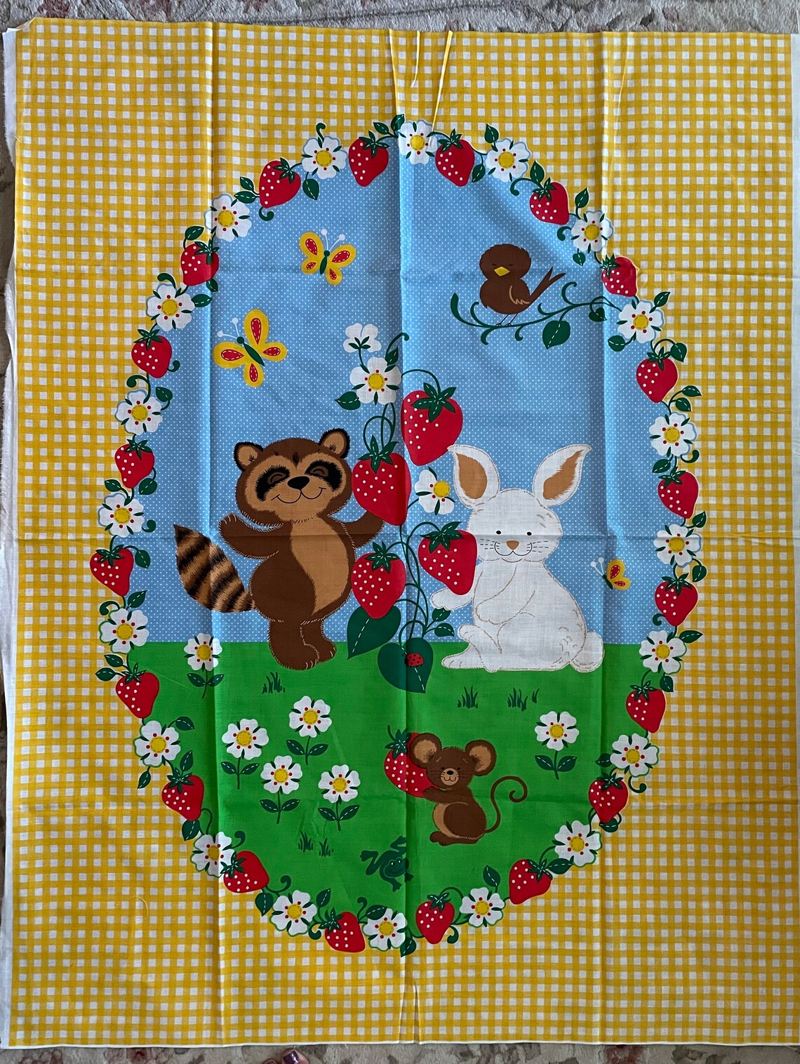 U Pick Vintage 1970s 80s Fabric Panel Baby Nursery Room Pastel - Etsy