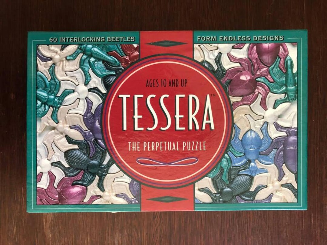 Tessera Vintage 1996 1990s Damert Company Perpetual Puzzle Beetles Bugs ...