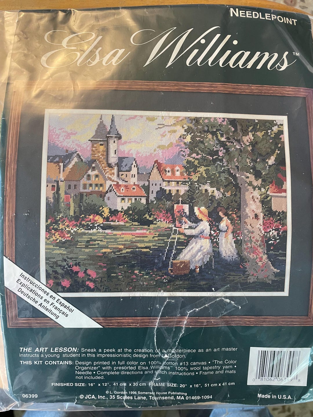 Vintage 1990s Elsa Williams Needlepoint Kit No. 06399 16" X 12" Lew Gordon the Art Lesson Plein ...