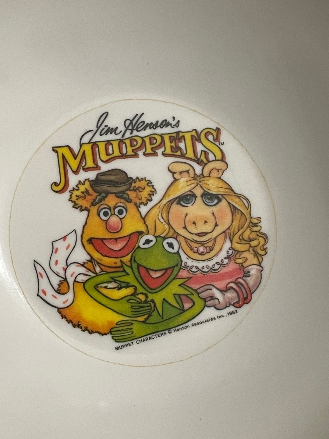 Vintage 1982 1980s Vintage Jim Hendon's Muppets Melamine Plastic White ...