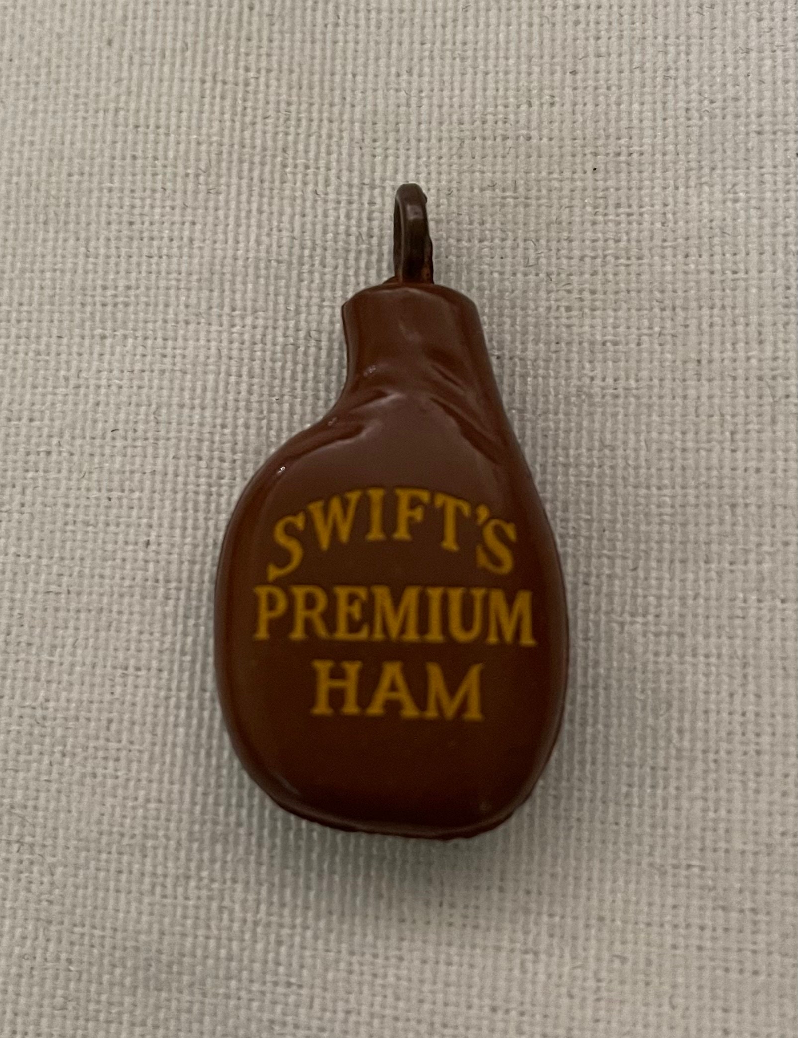 Vintage 1930s Swifts Premium Ham Composite Charm Souvenir Advertising ...