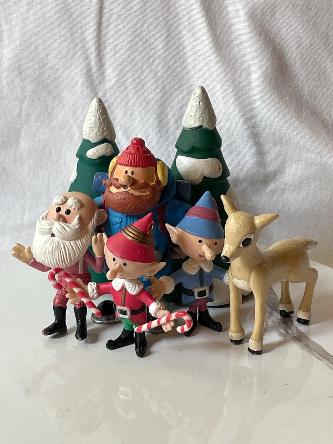 Vintage 2003 2000s Rudolph the Red Nosed Reindeer Friends Plastic Toy ...