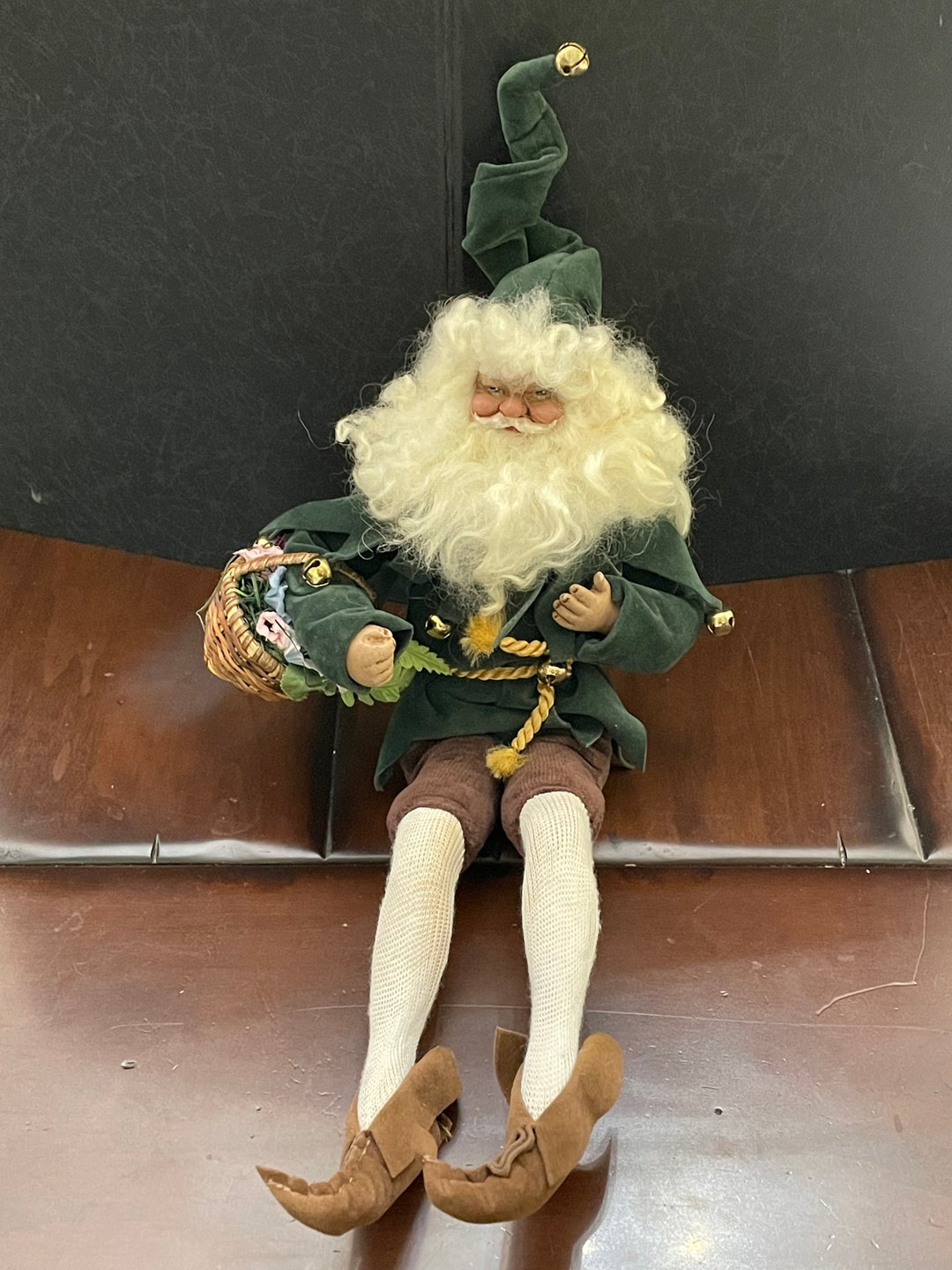 Vintage 1984 Lasting Endearments Santa With Green Velvet Spiral Hat and ...