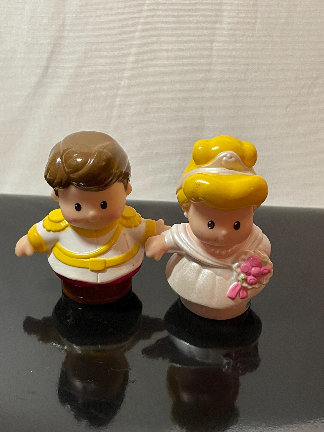 Cake Topper Set Cinderella Wedding Dress and Prince Charming Little ...
