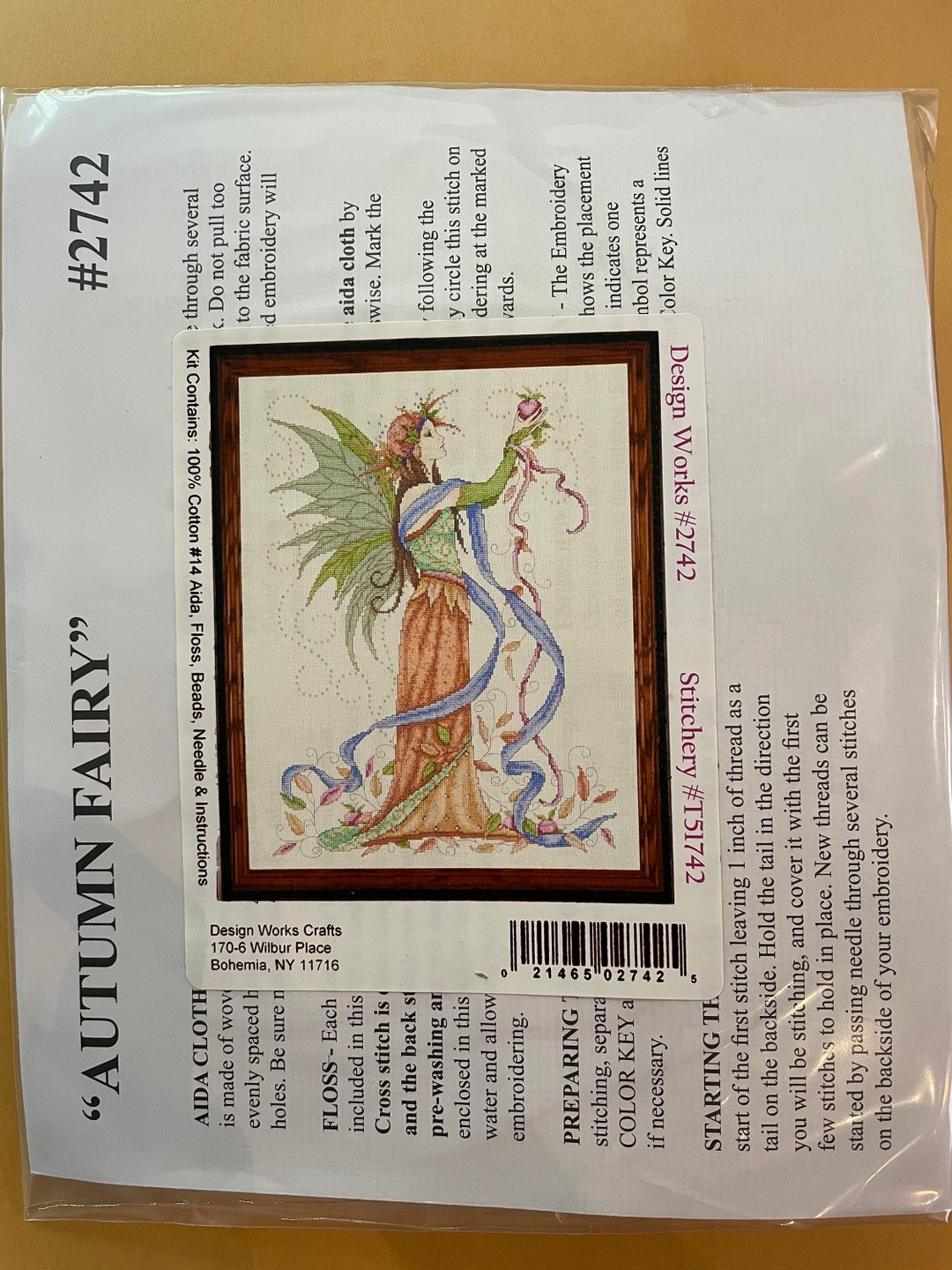 Design Works 2742 Autumn Fairy Counted Cross Stitch Kit Needlework Fall ...