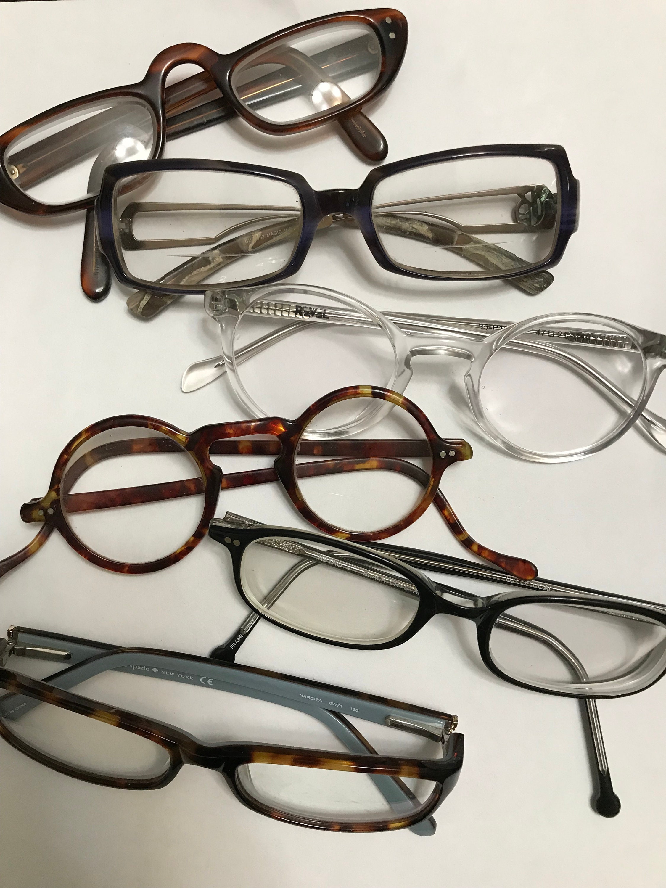 U Pick Plastic Saddle Bridge Eyeglasses Frames PRESCRIPTION LENSES ...