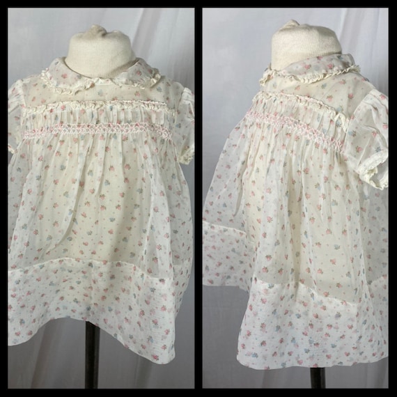 Vintage 1950s Era Nannette Little Baby Girl's Sheer F… - Gem