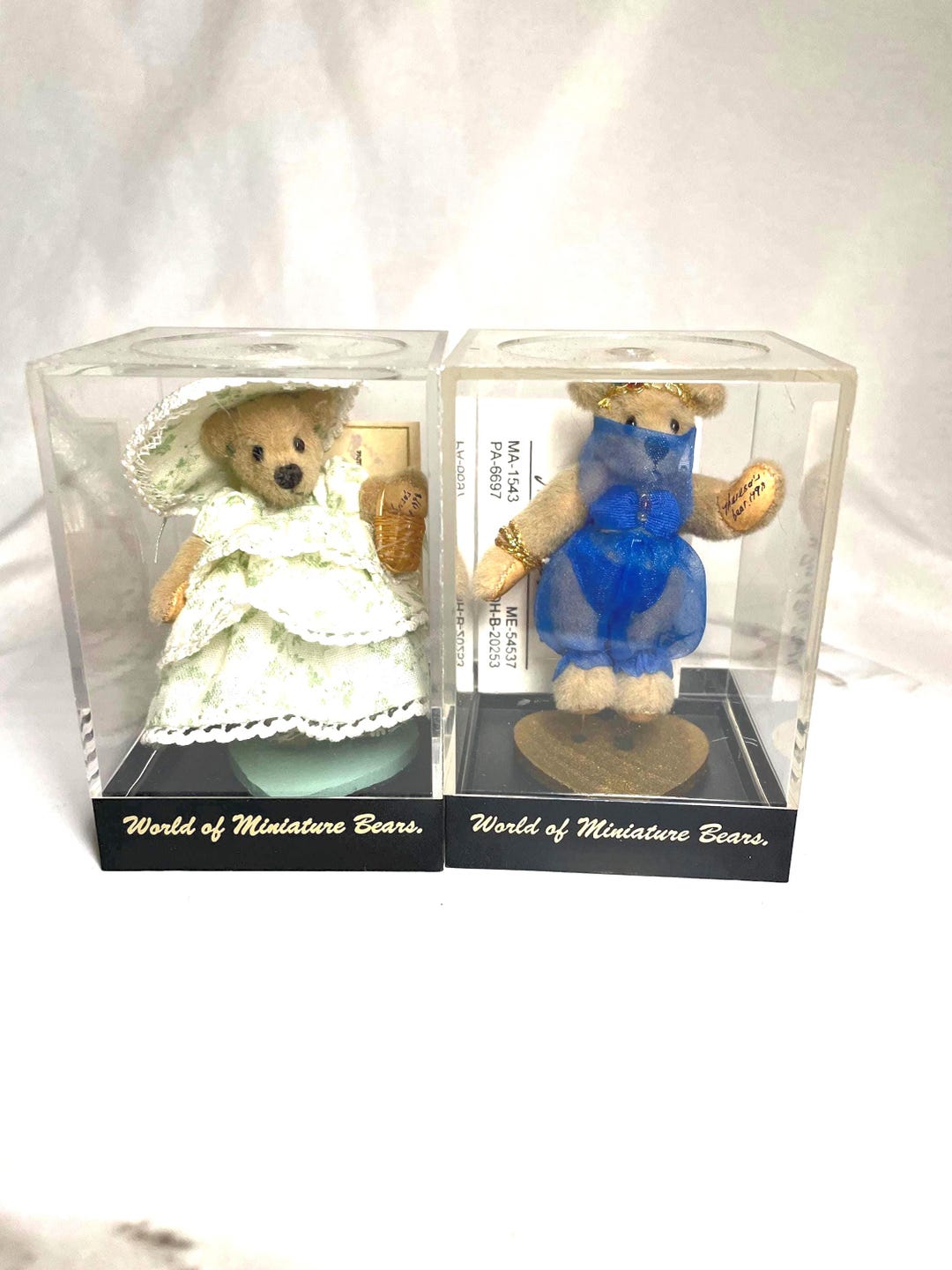 U Pick Vintage World of Miniature Bears Tiny Teddy in Case Southern ...